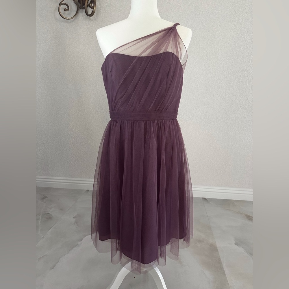 Alfred Angelo Purple Asymmetrical One-Shoulder Tulle … - Gem